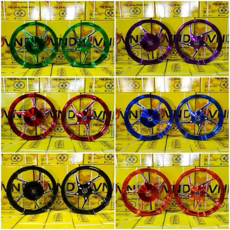 Jual VND VELG AK55 R14 / R17 MIO SPORTY/MIO M3/DCOOPY/BEAT/VARIO 110/125/150 UK:1.60X14/1.85X14 ...