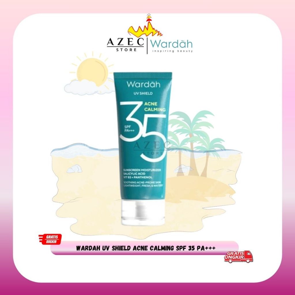 Jual ( NEW PACKAGING) WARDAH UV SHIELD ACNE CALMING SUNSCREEN ...