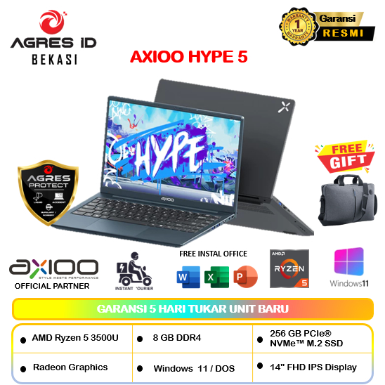 Jual Axioo Hype 5 Amd Jkt48 X3 Ryzen 5 3500 8GB 256GB Windows 11 14 ...
