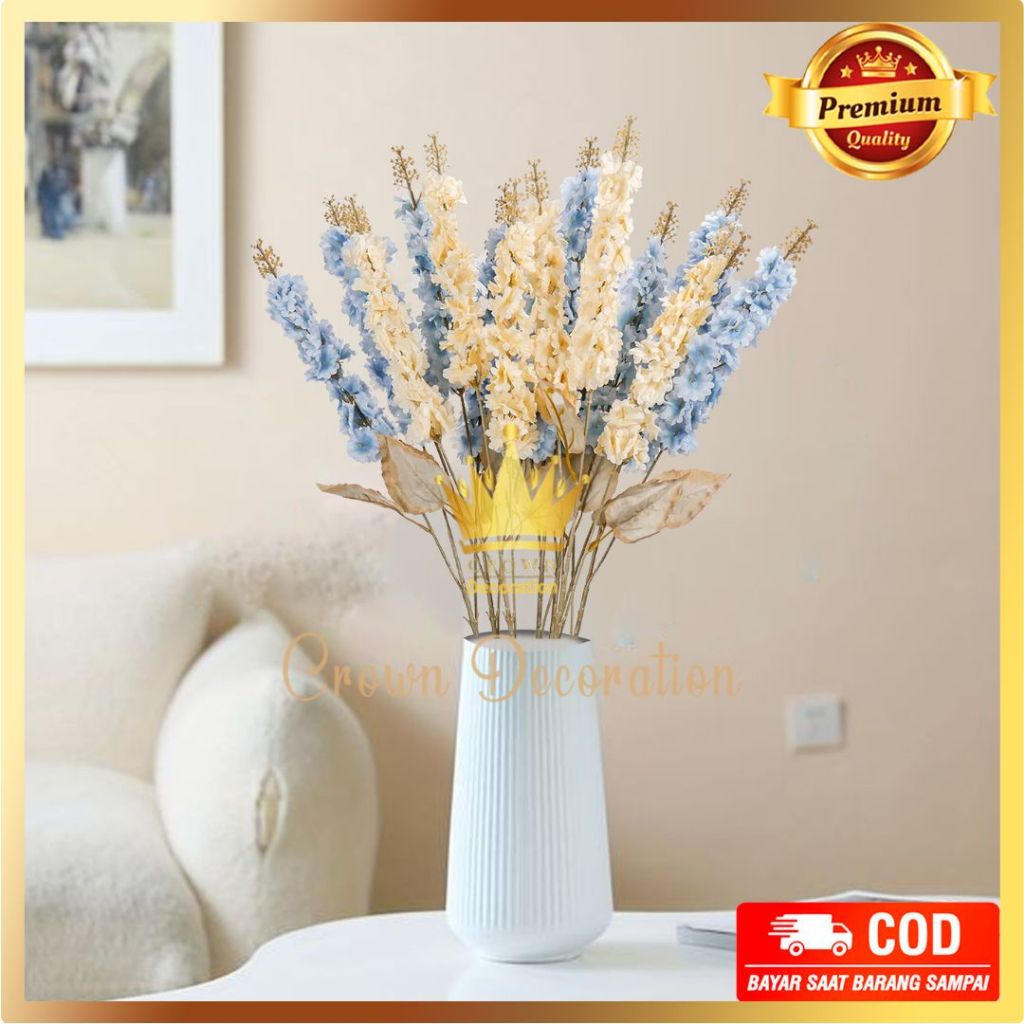 Jual Delphinium Spring Cabang 3 Artificial Bunga Imitasi Hyacinth ...