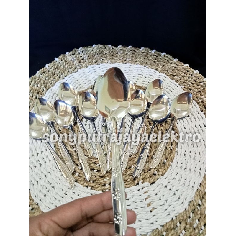 Jual Sendok garpu makan stainless/sendok batik sendok ukir 1lusin ...
