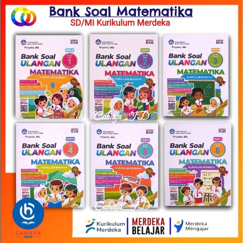 Jual Buku Bank Soal Matematika Kelas 1 2 3 4 5 6 SD/MI Kurikulum Merdeka ( Sesuai CP Terbaru ...