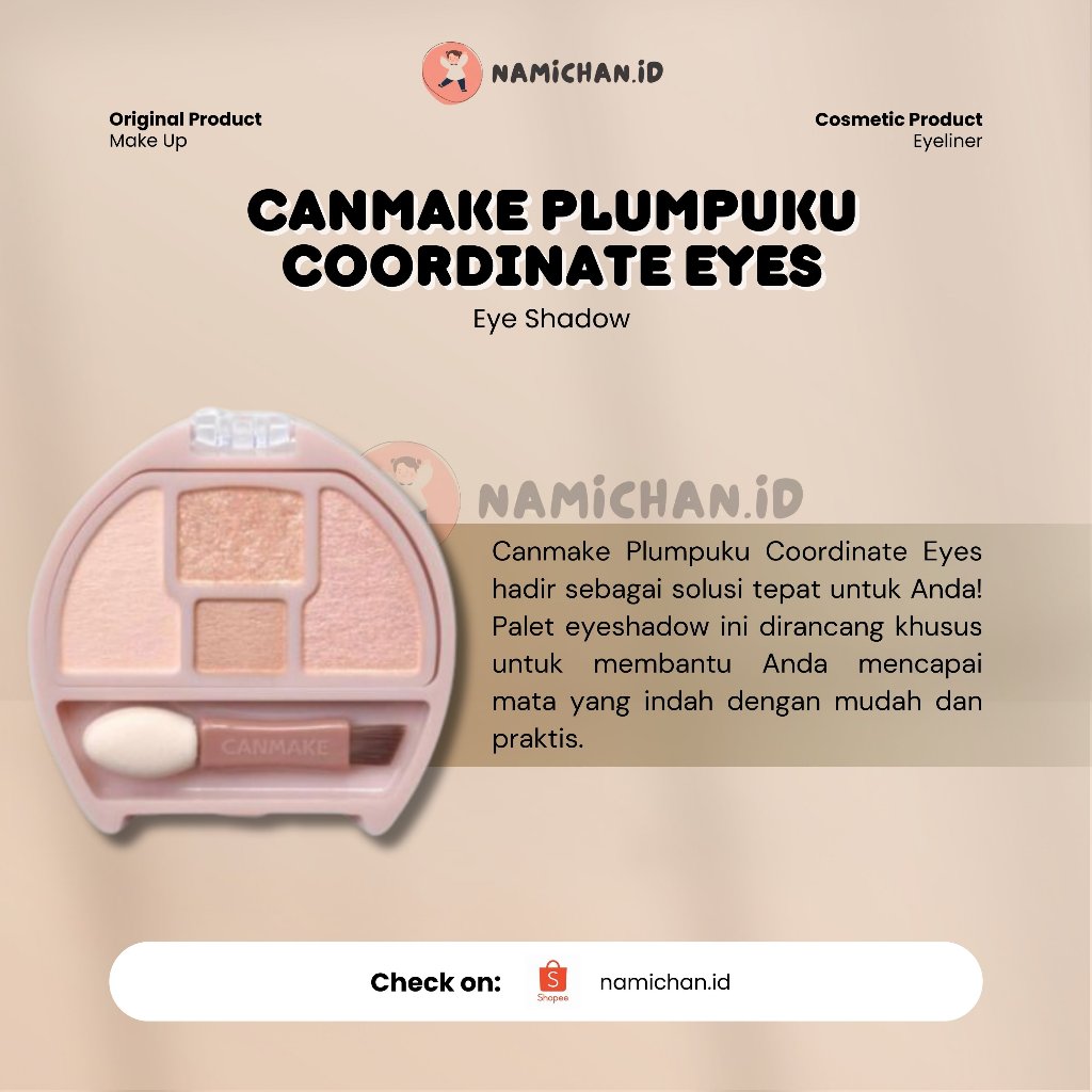 Jual [ PO Japan Oktober 2025 ] Canmake Plumpuku Coordinate Eyes | Canmake Eyeshadow | Canmake ...