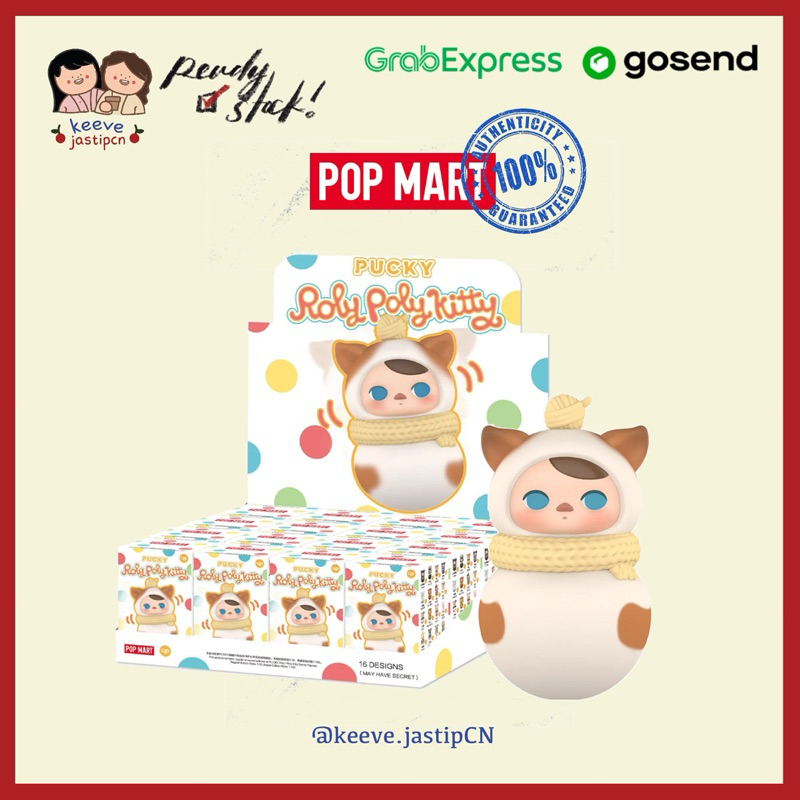 Jual POPMART PUCKY Roly-Poly Kitty Series Figures (16pc) | Shopee Indonesia