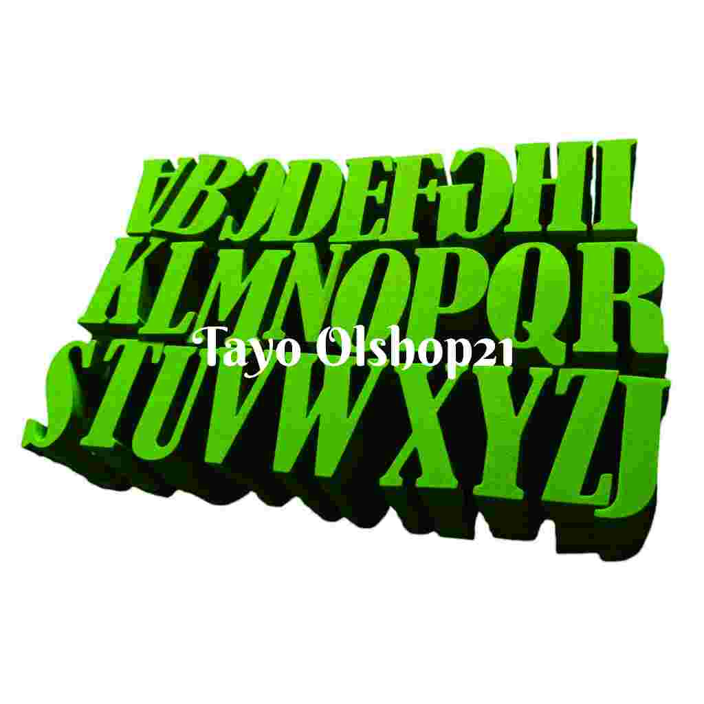 Jual Angka/Huruf Papan Bunga Timbul Abjad A-Z Tinggi 10cm Bahan Spons ...