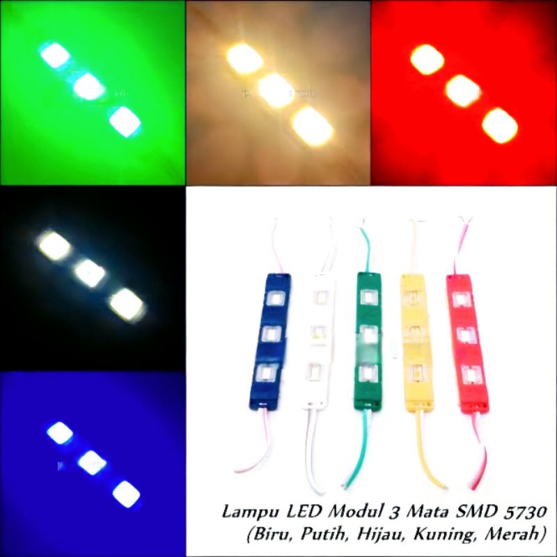 Jual Lampu LED Strip Modul 3 Mata Injection Module 12V Lampu LED Strip ...