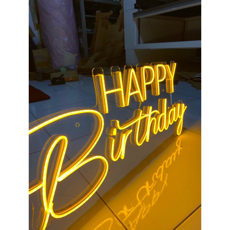 Jual ( TANPA PRE-ORDER) Neon Flex HBD bisa request warna | Shopee Indonesia
