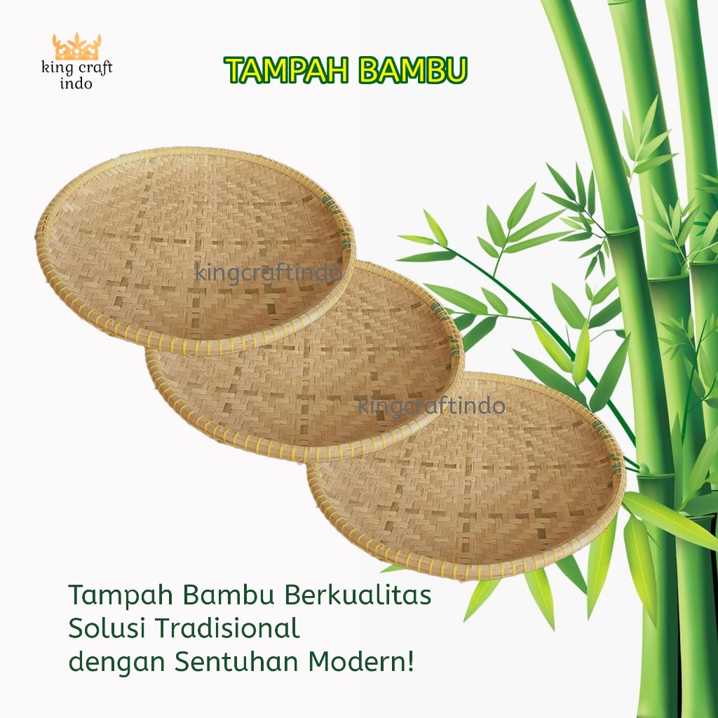 Jual Tampah Bambu 50cm Nampan Bambu Nyiru Bambu Tempeh | Shopee Indonesia