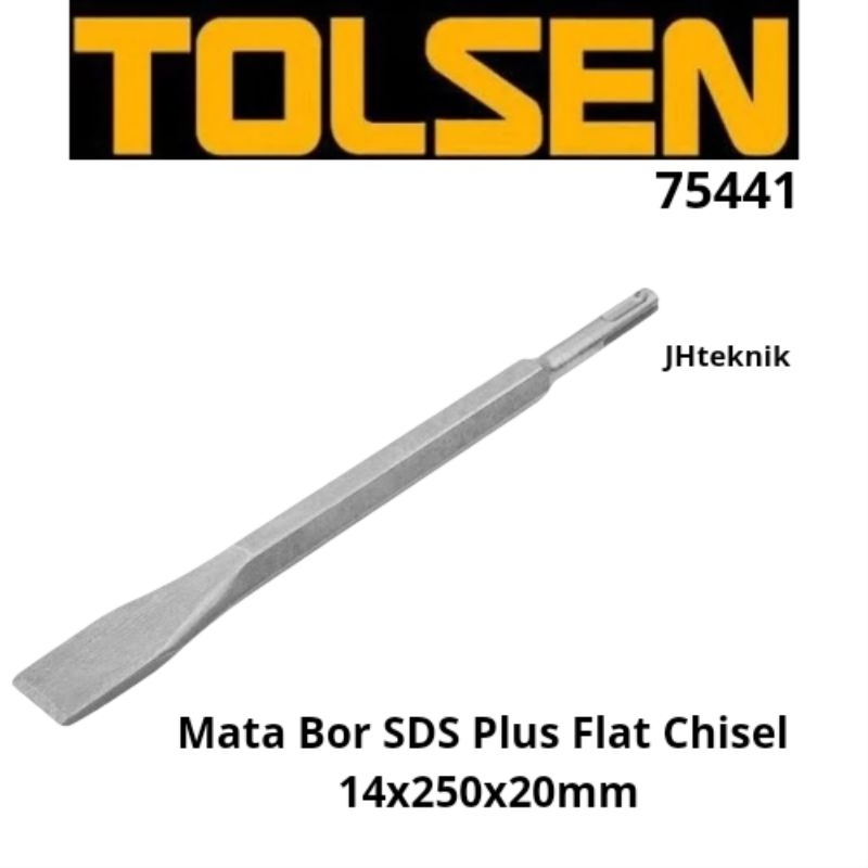 Jual JHTeknik Mata Bor SDS PLUS Flat Chisel 14x20mm TOLSEN 75441/Mata Bor Bobok Beton Flat ...