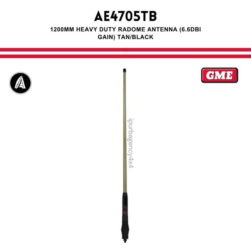 Jual GME 1200mm Heavy Duty Radome Antenna (6.6DBI gain) Tan/Black ...