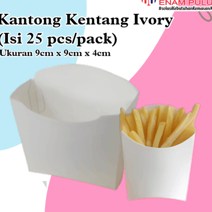 Jual Kantong Kentang Ivory Paper Bag / Kantong Kertas Kentang Goreng ...
