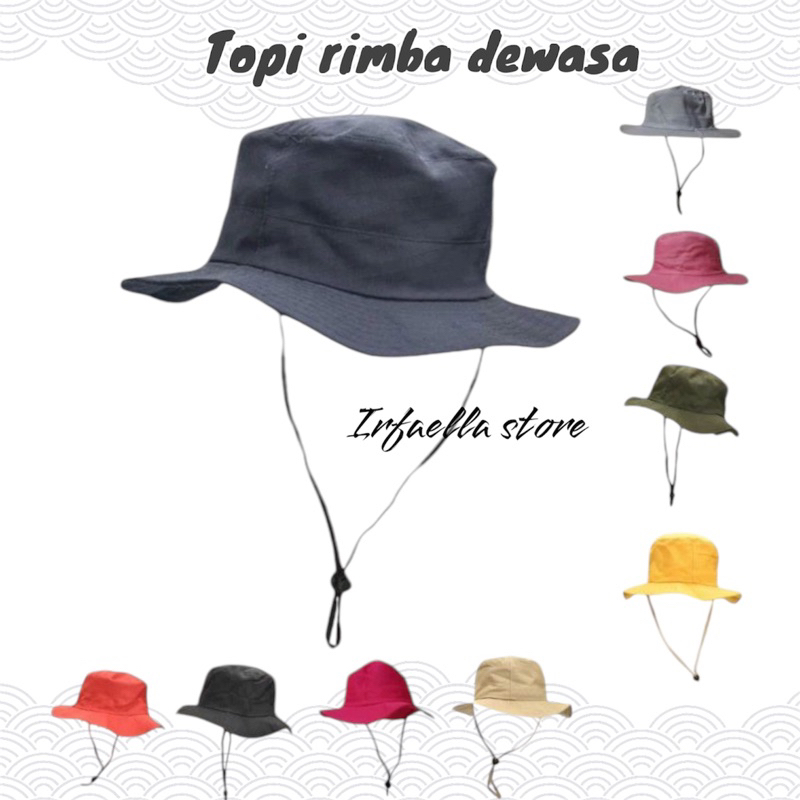Jual TOPI RIMBA POLOS/TOPI HIKING/TOPI GUNUNG | Shopee Indonesia