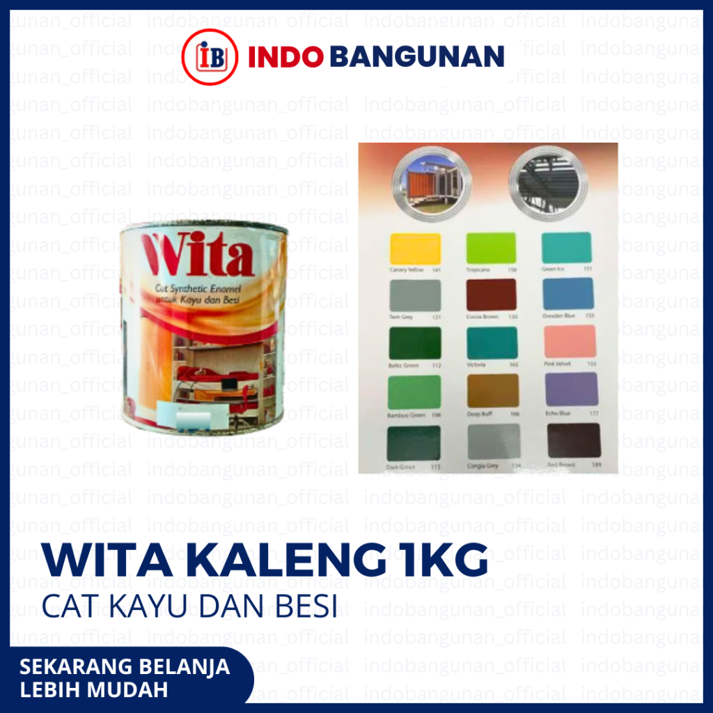 Jual CAT KAYU DAN BESI WITA KALENG 1 KG | Shopee Indonesia