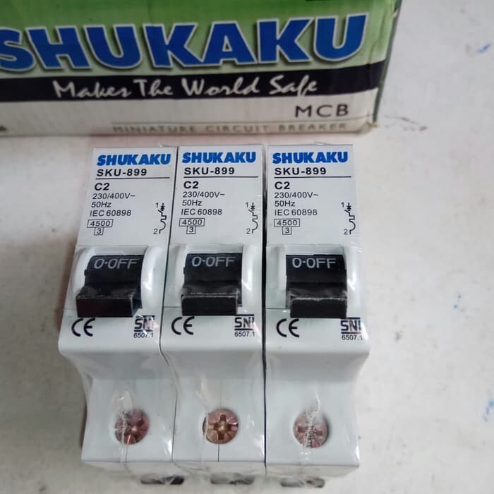 Jual MCB Shukaku 1phase breaker 220v/6A-16A-20A-25A | Shopee Indonesia