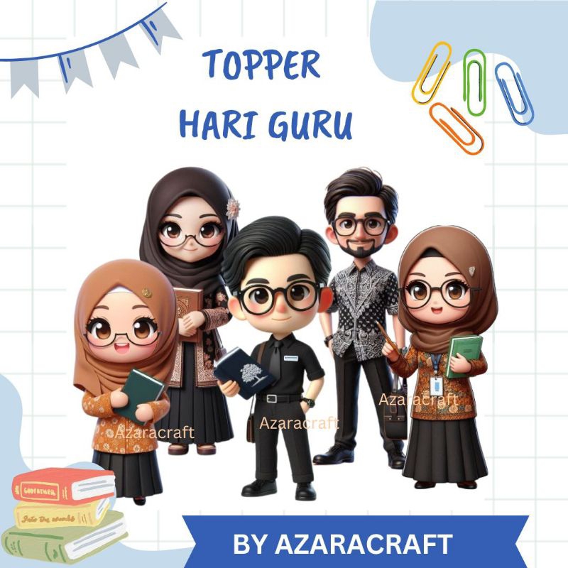 Jual (Ready siap Kirim )Topper Buket Hari Guru | Topper tinggi 13cm ...