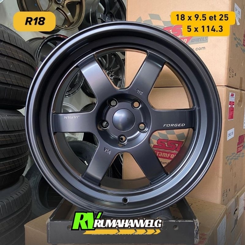 Jual jual velg mobil racing R18 TE37V JF LUXURY LEBAR 9,5 velg mobil ring 18 velg racing mobil ...