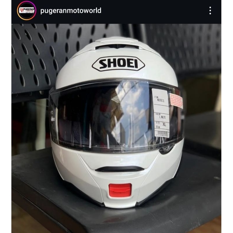 Jual HELM MODULAR SHOEI NEOTEC 2 LUMINOUS WHITE | Shopee Indonesia