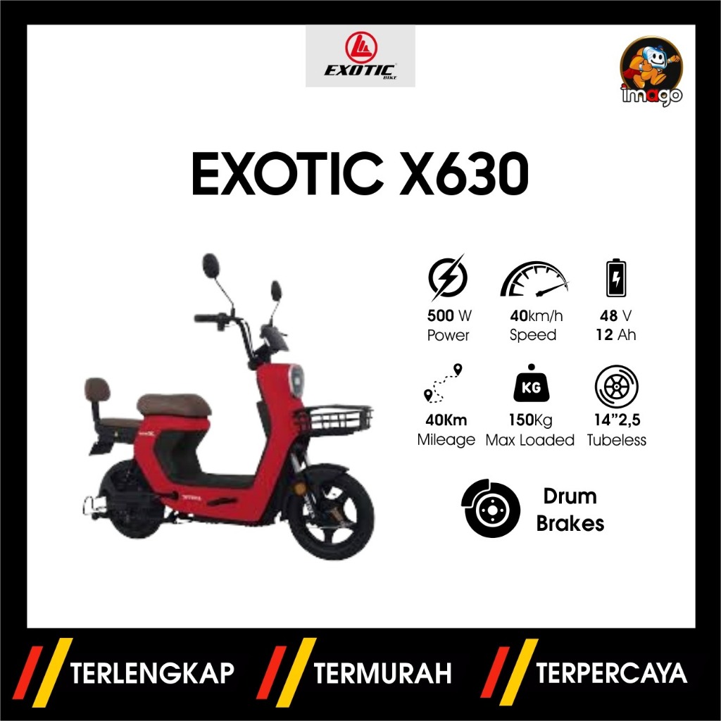 Jual SEPEDA LISTRIK EXOTIC X630 | Shopee Indonesia