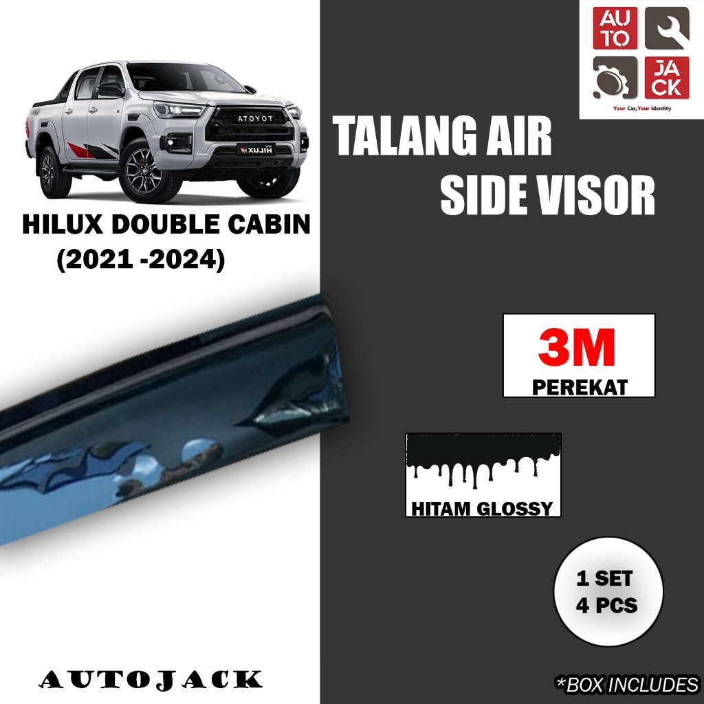 Jual TALANG AIR HILUX DOUBLE CABIN 2024 / SIDE VISOR TOYOTA HILUX 2021 - 2024 | Shopee Indonesia