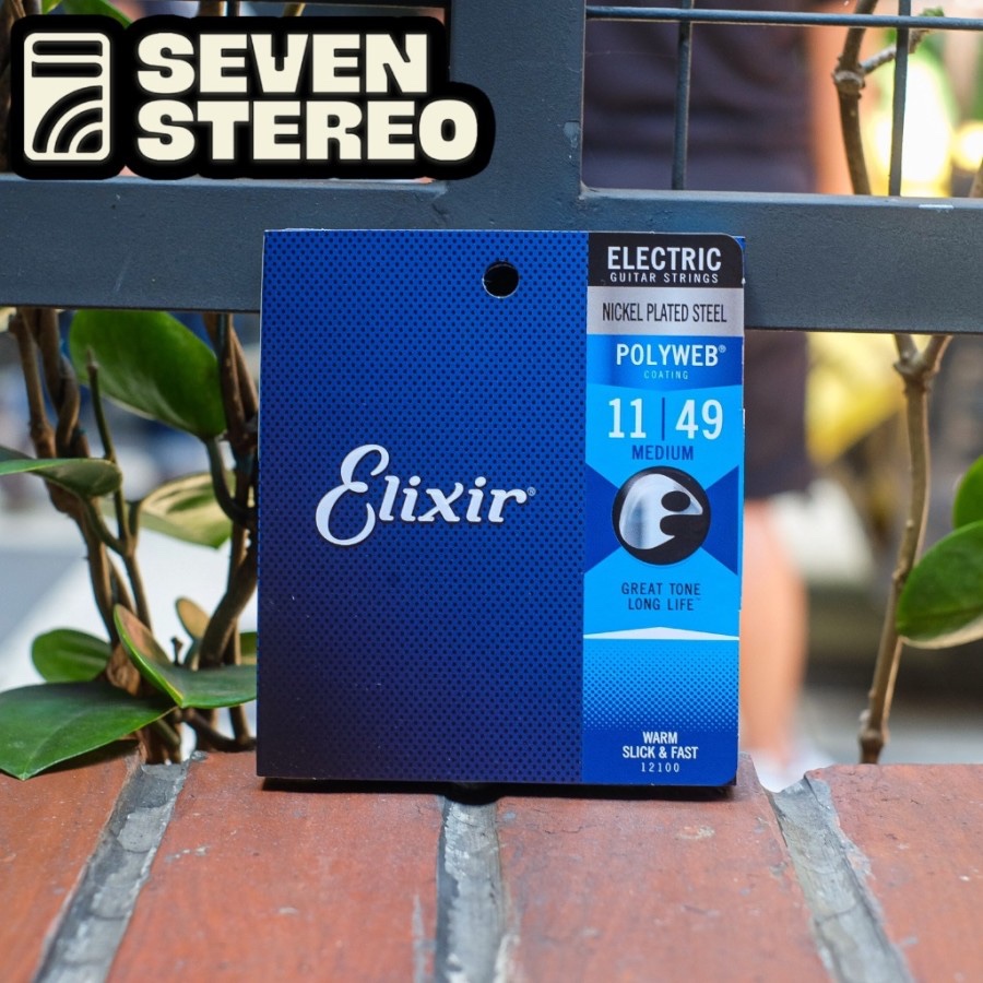 Jual Elixir 12100 Polyweb Electric Guitar Strings Medium 11-49 - Senar ...