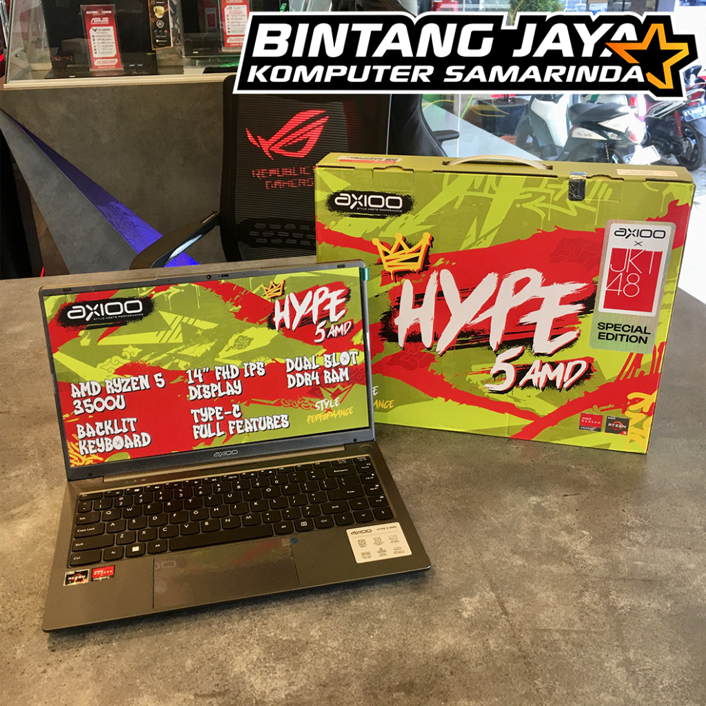 Jual Laptop Axioo Hype AMD 5 X3/Ryzen 5-3500U/8GB/256GB SSD/14"FHD IPS ...