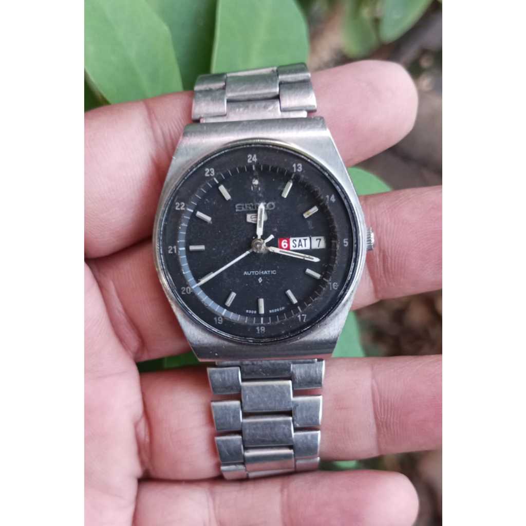 Jual Jam Tangan SEIKO 5 Automatic 6309 Black Dial Vintage Rantai Original | Shopee Indonesia