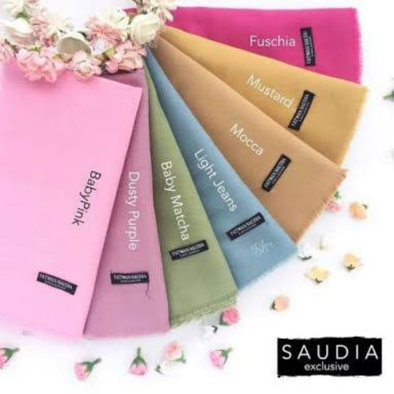 Jual hijab segi empat SAUDIA dengan berbagai pilihan warna dan ukuran ...