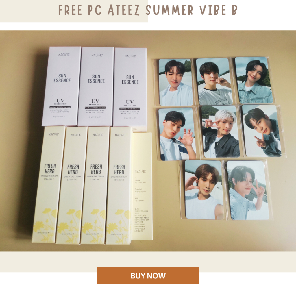 Jual [FREE PC ATEEZ SUMMER VIBE B] Sun Essence UV Protection 50 gr ...