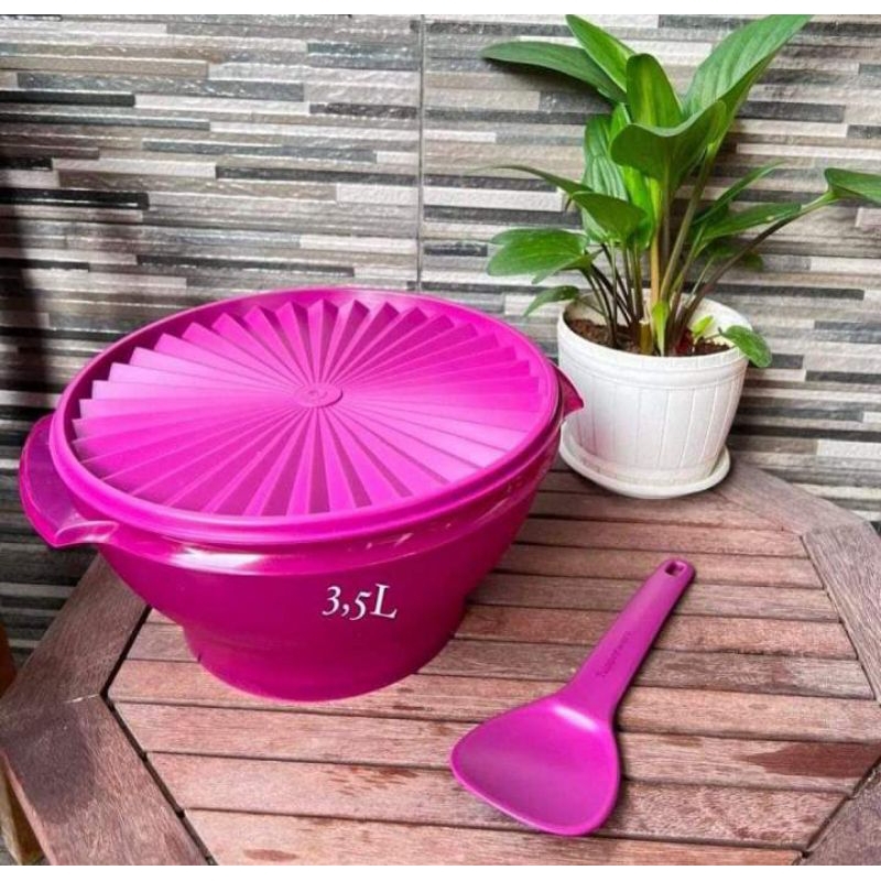 Jual TUPPERWARE TEMPAT NASI LARGE RICE BOWL 3.5L | Shopee Indonesia