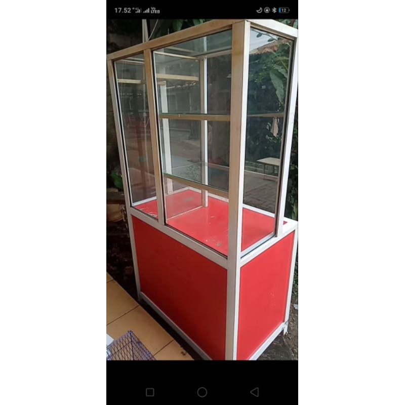 Jual GEROBAK ETALASE ALUMINIUM SECOND | Shopee Indonesia