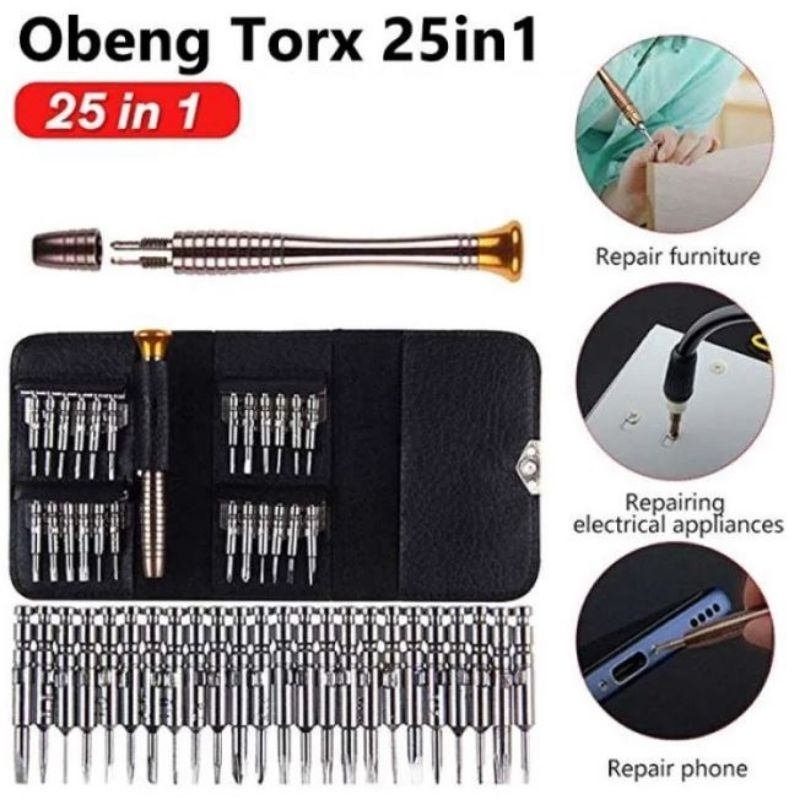 Jual Obeng Torx Set 25in1 Reparasi Phone Laptop Camera Multifungsi / Obeng Screwdriver Magnetic ...