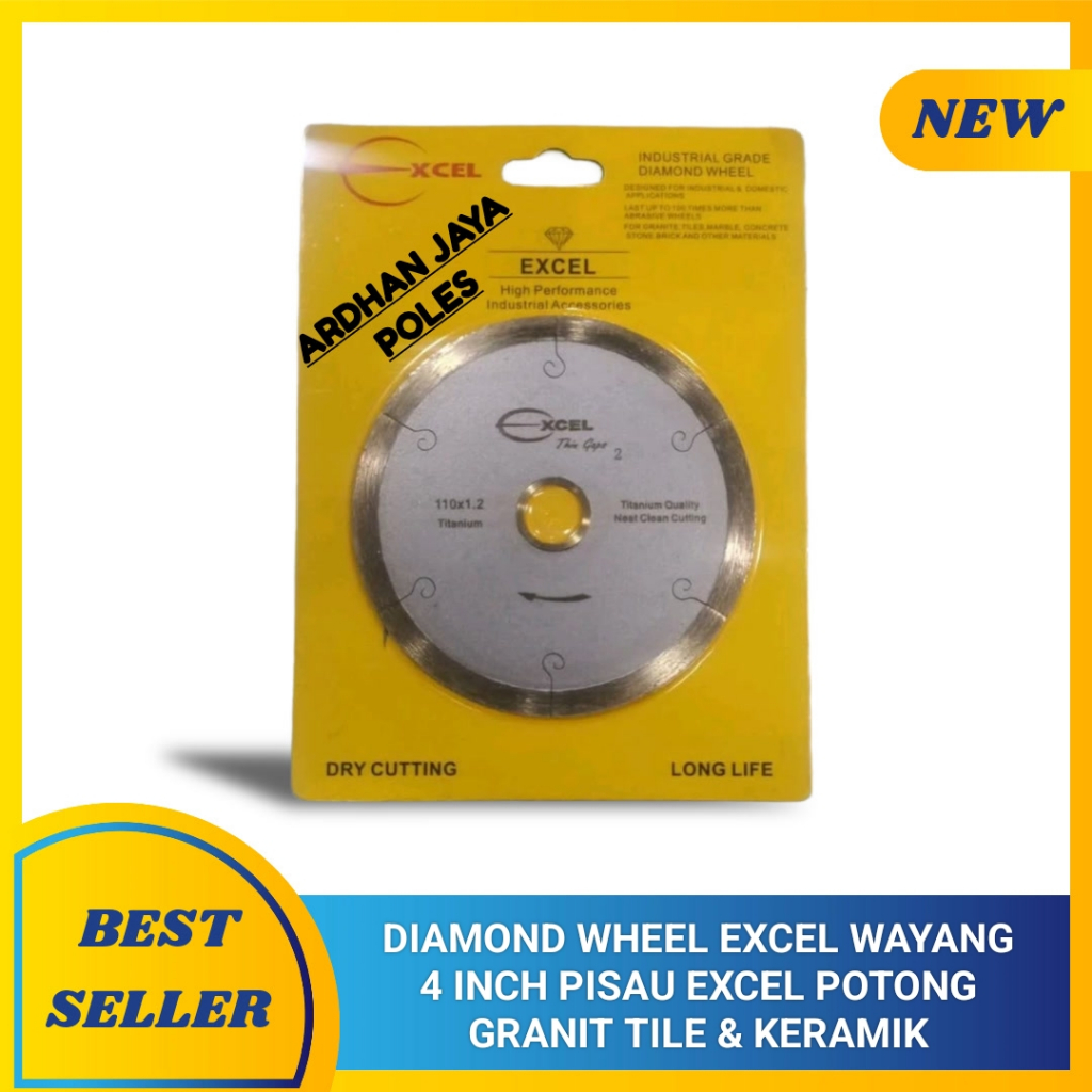 Jual Diamond Wheel Excel Wayang 4 inch Pisau Excel Potong Granit Tile ...