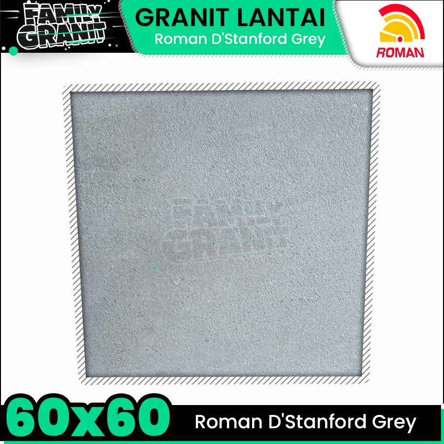 Jual Granit 60x60 Roman D'Stanford Grey Motif Batu Matte Teras / Garasi ...