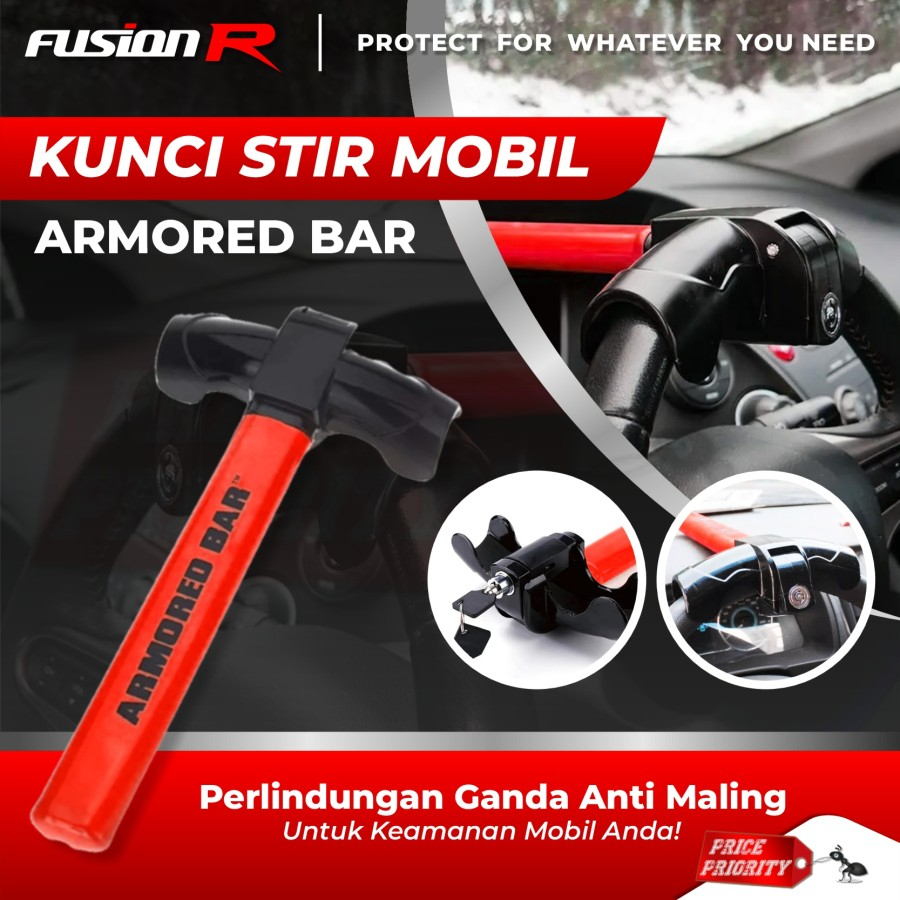 Jual Kunci Stir Mobil Pengaman Setir Mobil T Armored Bar Original Kunci ...
