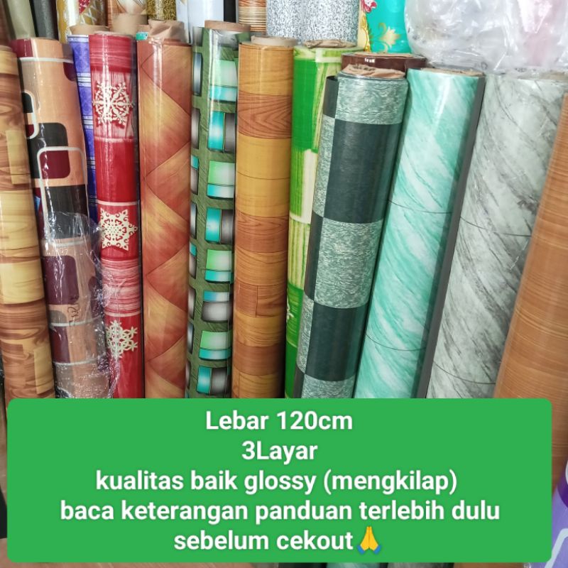 Jual Tikar lantai/tikat plastik/karpet lantai plastik glossy 3layar ...