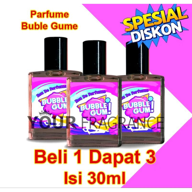 Jual BELI 1 DAPAT 3 | PARFUM BUBBLEGUM 30ML Parfum Badan Dan Pakaian Parfum Permen Karet Tahan ...