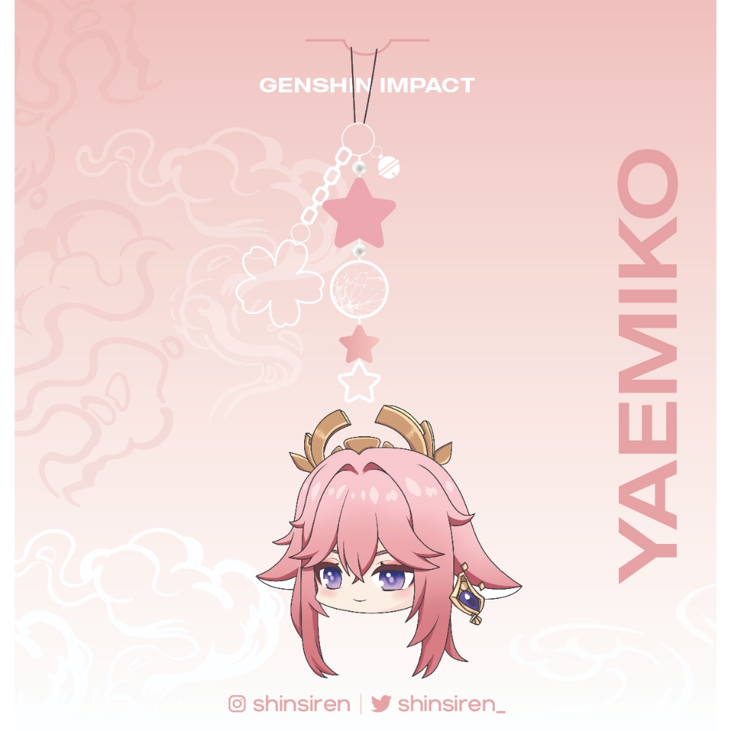 Jual Genshin Impact - CHARM PHONE STRAP YAEMIKO / YAE MIKO ART by ...