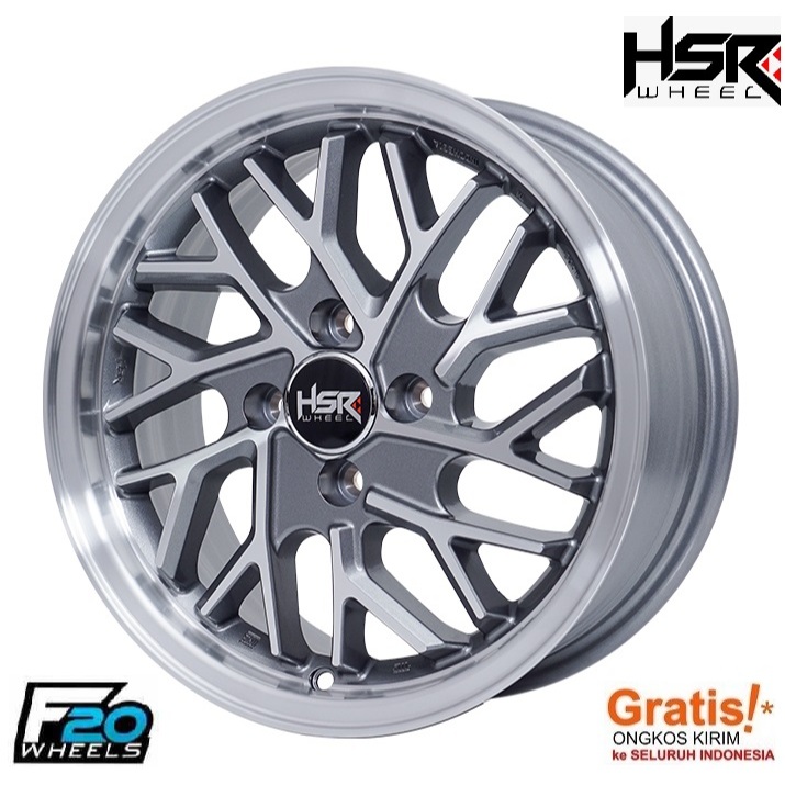 Jual VELG HSR WHEEL TIPE ELEGANTE HSR R15X65 H4X100 ET42 LIGHT GREY ...