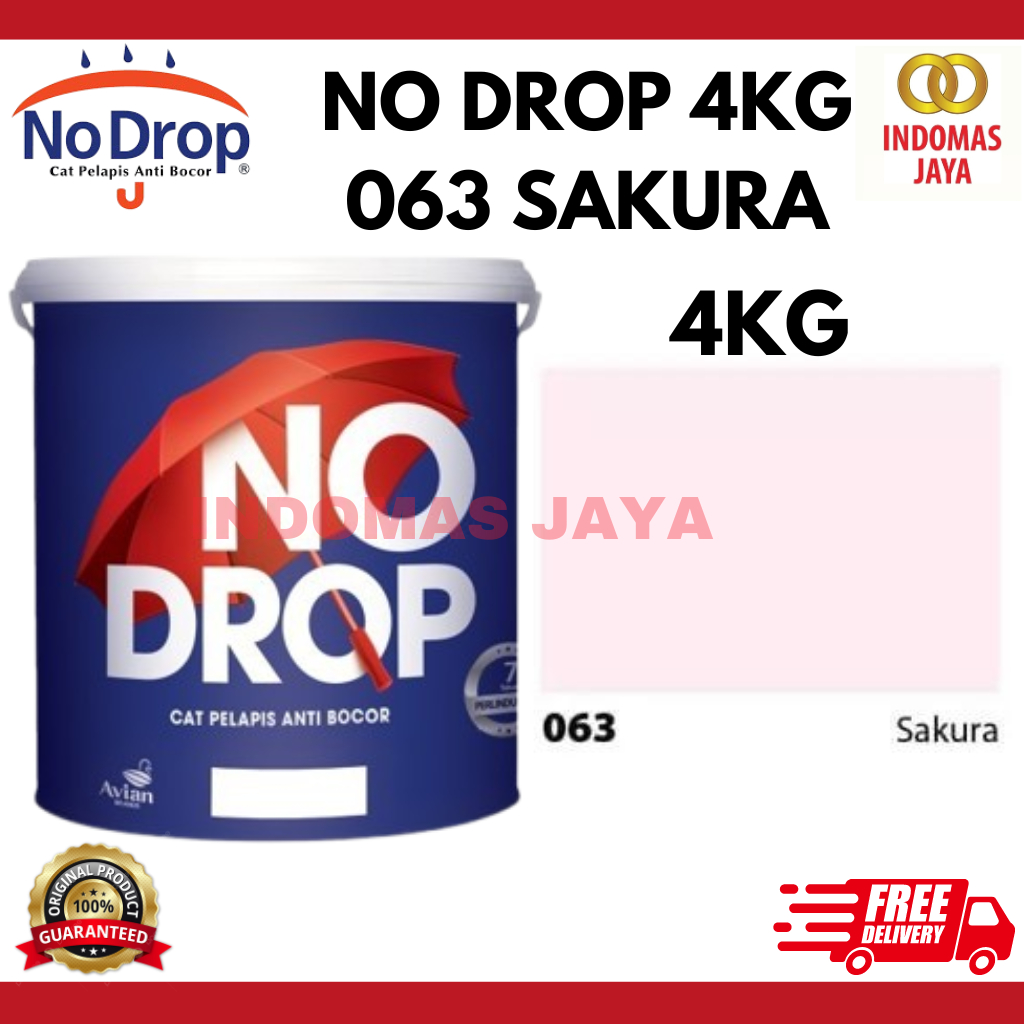 Jual CAT ANTI BOCOR KEDAP AIR WATERPROOFING 4KG 4 KG 063 SAKURA NODROP / NO DROP 4KG GALONAN 063 ...