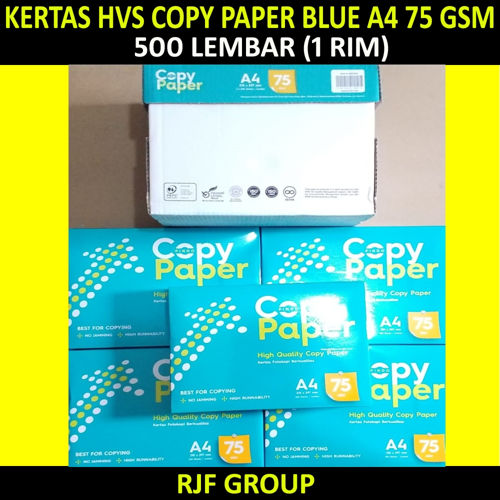 Jual KERTAS HVS COPY PAPER BLUE FC 75 A4 2500 LEMBAR (1 KARTON ...
