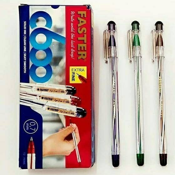 Jual pulpen faster c600 original 1pack / ballpen faster c600 / pena ...