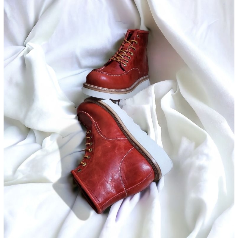 Jual Map Inc Moc Toe Boots Buffalo Leather Limited Edition - Sepatu Moc ...