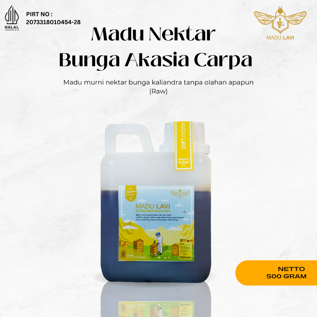 Jual Madu Murni Akasia 500gr Grade A - Madu Lavi | Shopee Indonesia