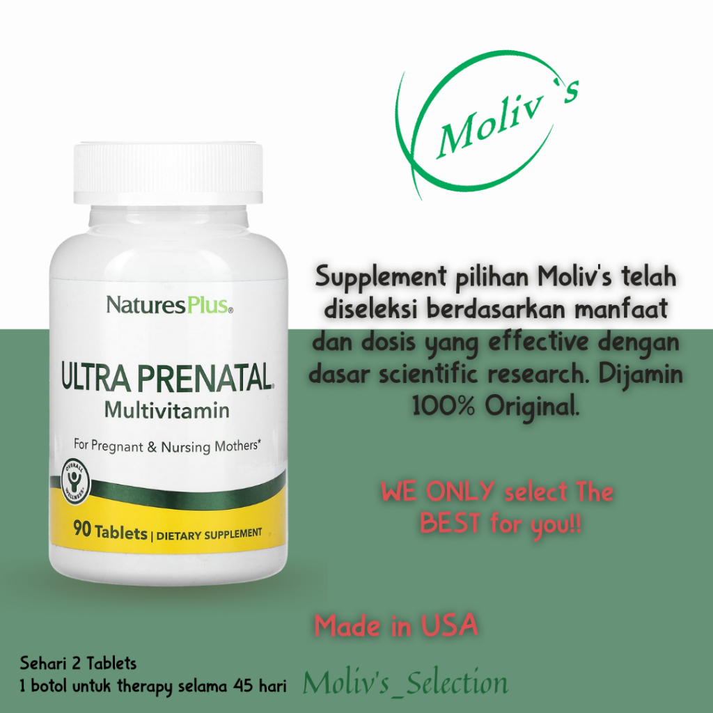 Jual Vitamin NaturesPlus Ultra Prenatal Multivitamin for Pregnant ...