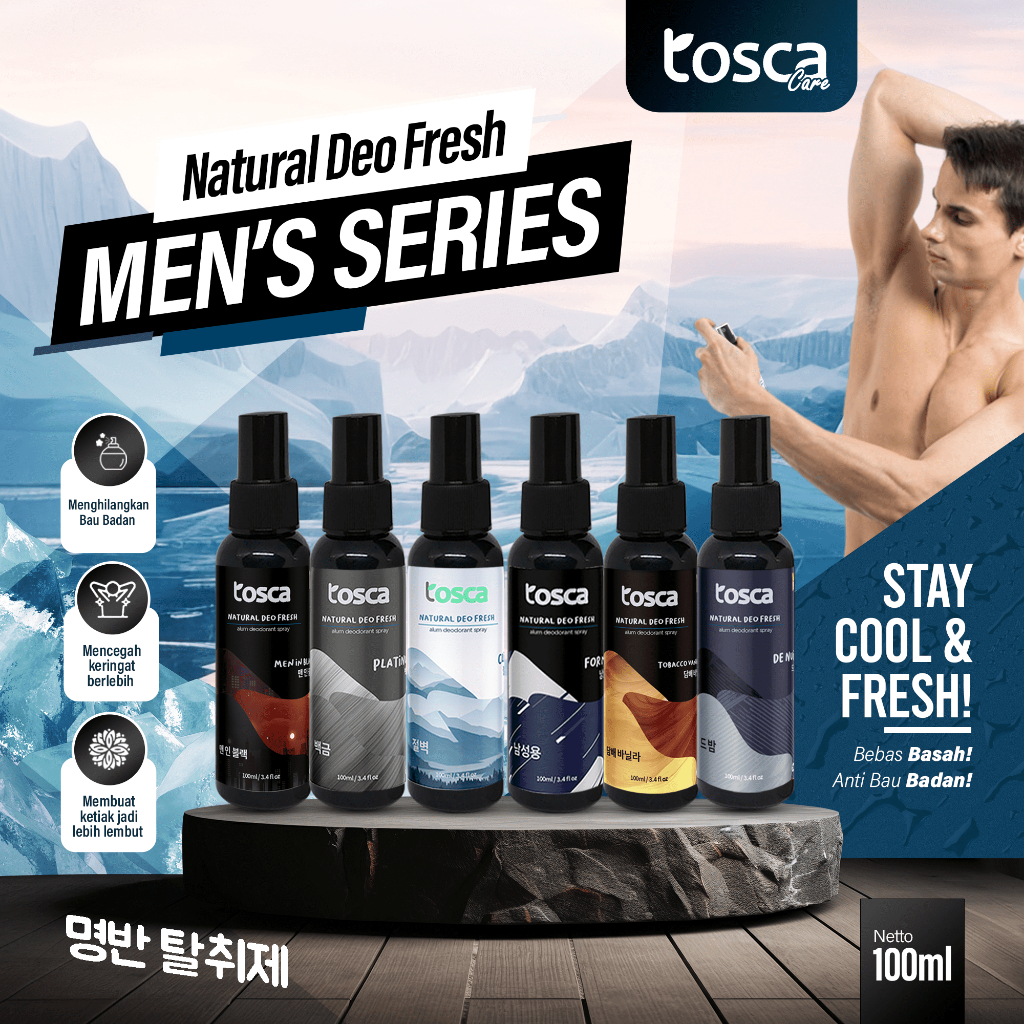 Jual DEODORAN FOR MEN SERIES / TOSCA DEODORANT TAWAS PRIA / DEO ...