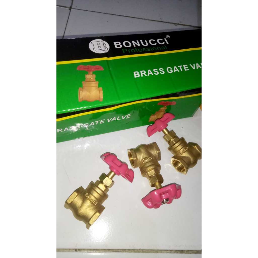 Jual Gate Valve 1/2 inch Bonucci Gate Valve Kuningan Stop Kran Kuningan ...
