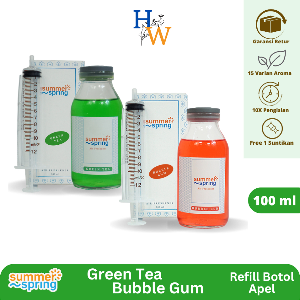 Jual Summer Spring Botol Apel 100ml Refill Pengharum Mobil Mewah ...