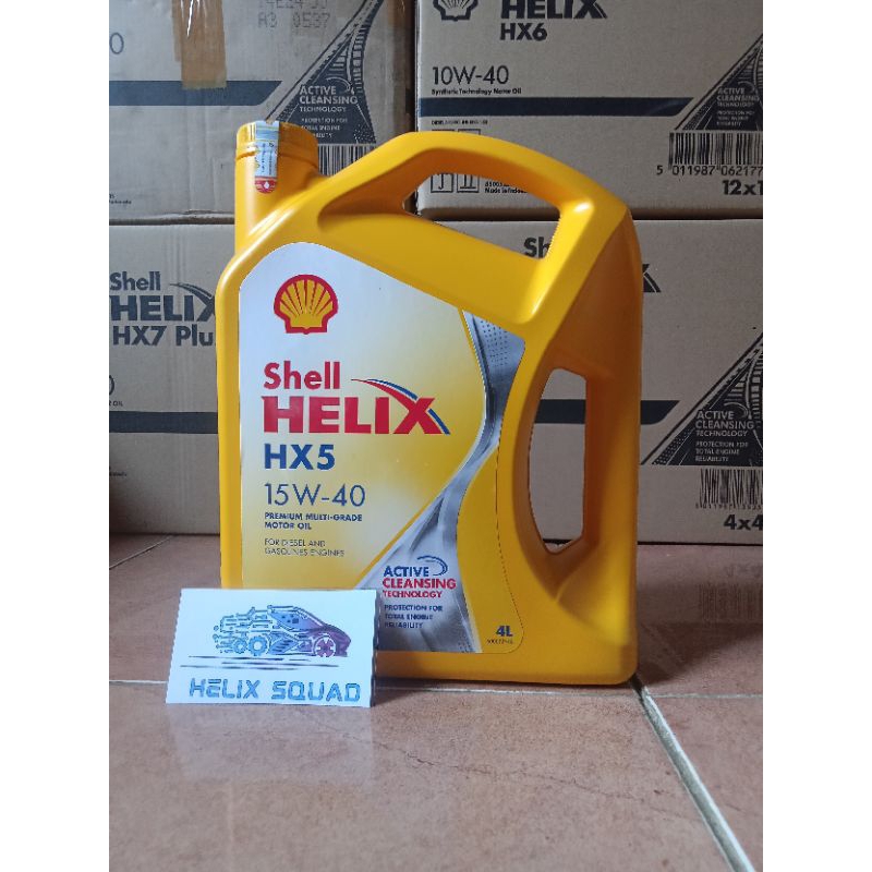 Jual Oli Shell Helix HX5 15w-40 100% Asli 4 Liter | Shopee Indonesia
