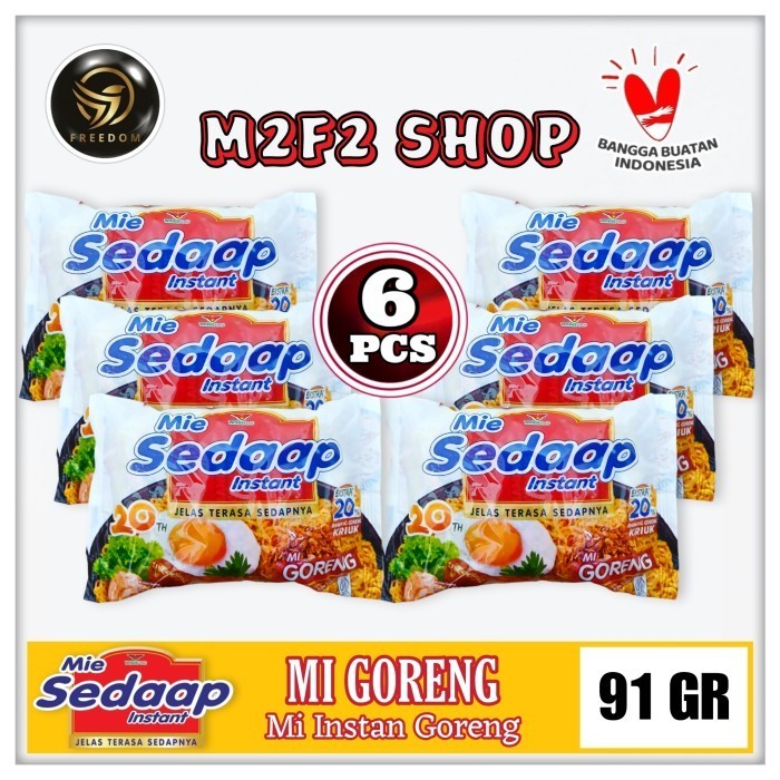 Jual Mie Sedaap Instant Mi Goreng Original | Bag - 91 gr (Kemasan 6 Pcs ...