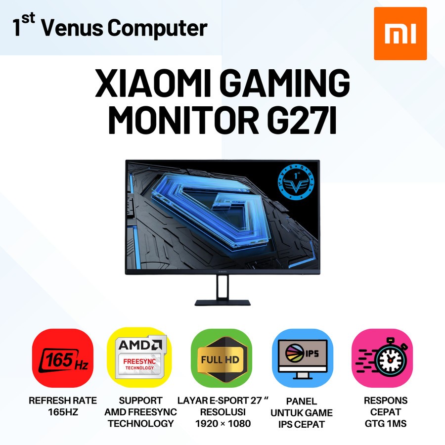 Jual Xiaomi Gaming Monitor G27i 27 Inch 1080P 165Hz Monitor Gaming ...